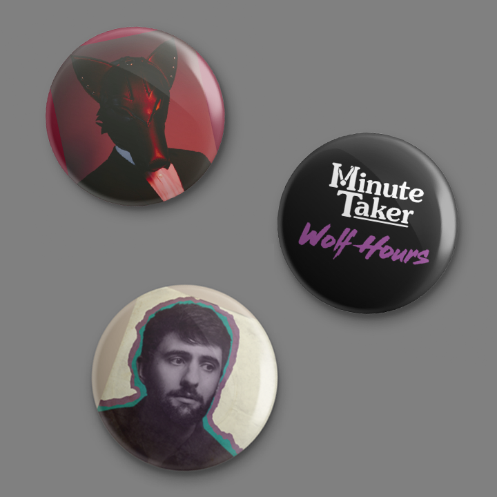 'Wolf Hours' 3 Pin Badges – Minute Taker